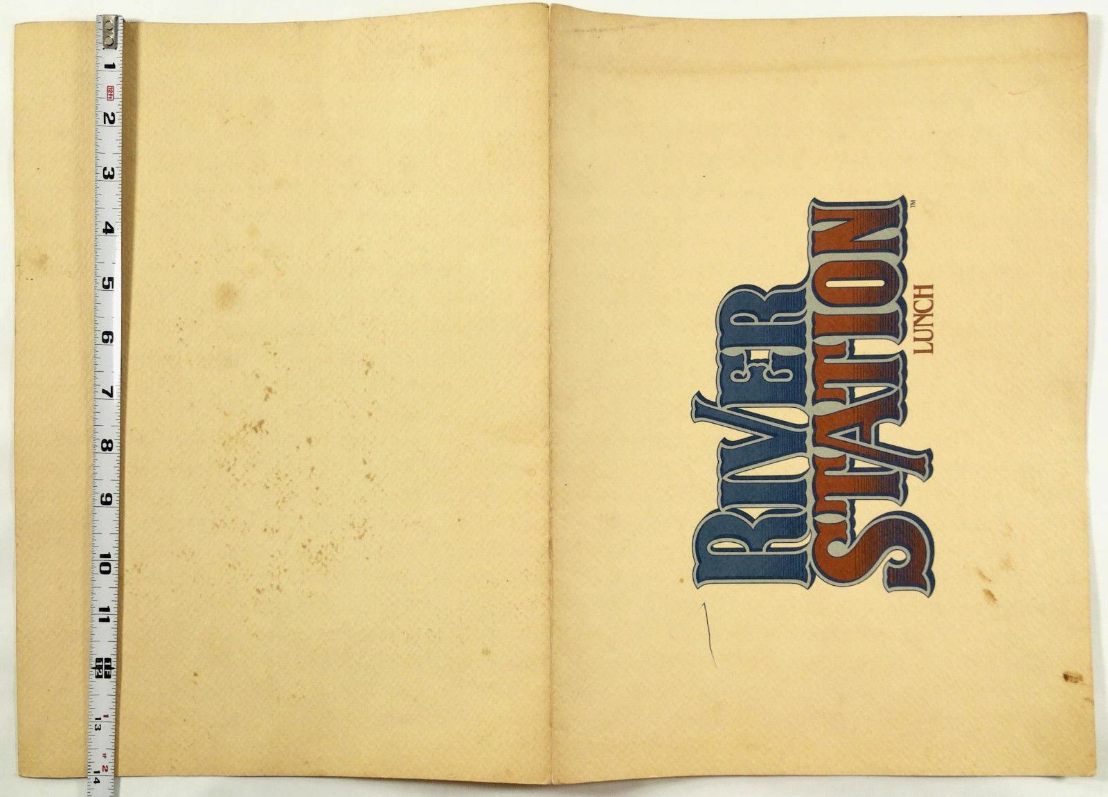 1982 Vintage Full Size Original Lunch Menu RIVER STATION Peoria IL | eBay