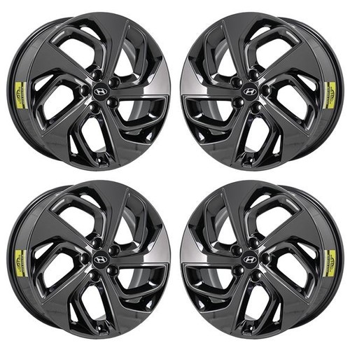 "19"" Hyundai Tucson PVD Black Chrome Wheels Rims Set Factory OEM 70895 ...