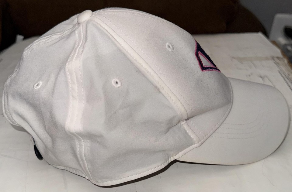 Nike Hat Cap Strap Back White Pink Black Embroidered B Logo Baseball ...