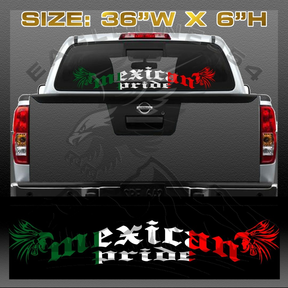 1 MEXICAN FLAG DECAL - MEXICO FLAG DECAL MI RAZA VINYL STICKER MEXICO ...