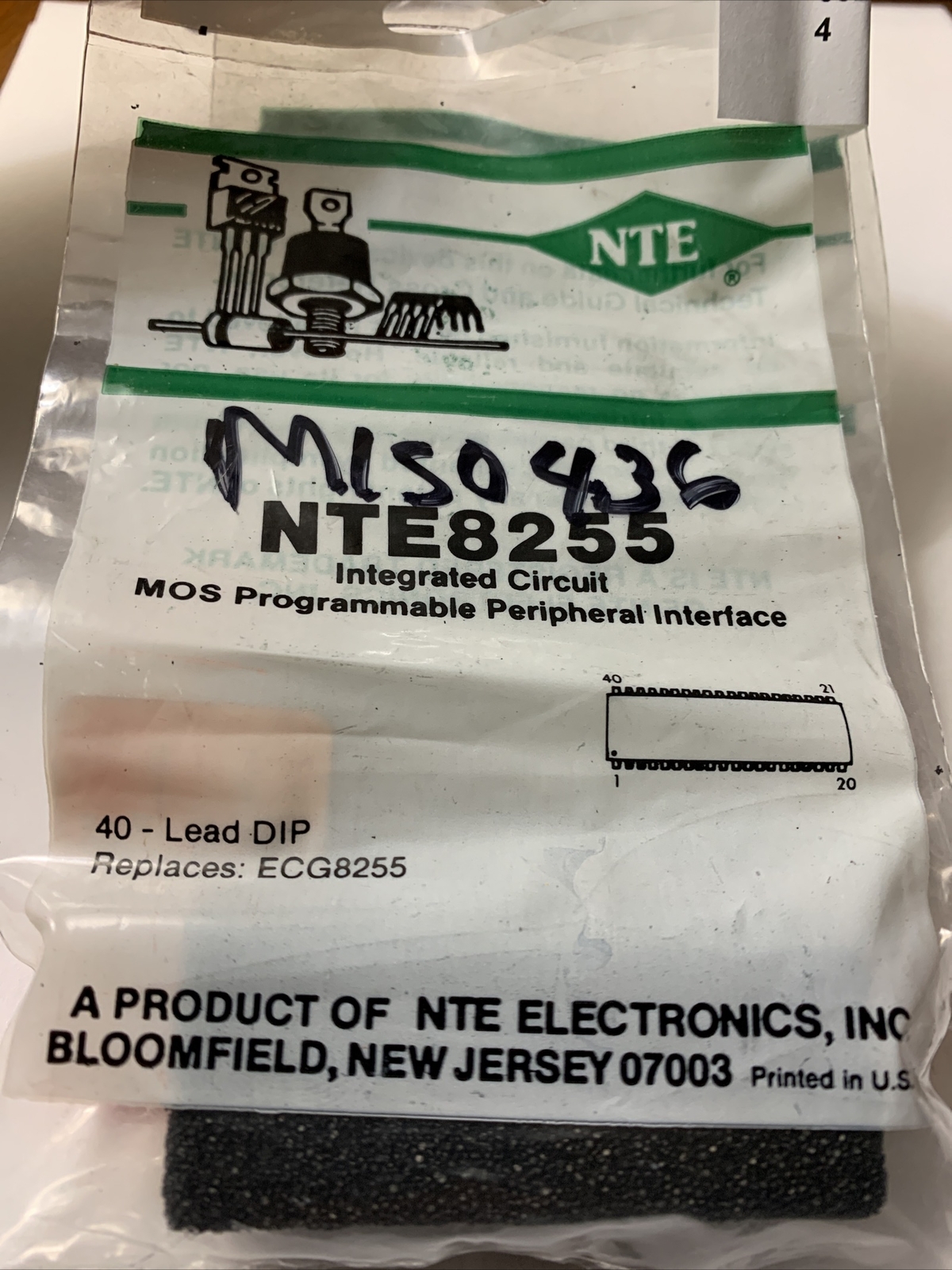 NTE8255 NTE 8255 PPI Chip. MOS PPI IC- 40 Lead DIP | eBay