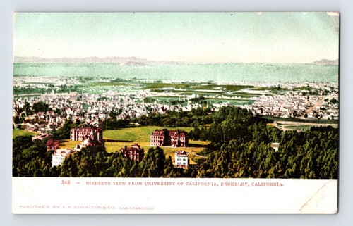 Postcard California Berkeley CA University Campus Aerial Pre-1907 ...