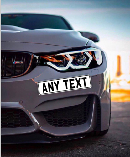 Front Stick On Mini Number Plate 300 x 75mm Registration Plate Sticker ...