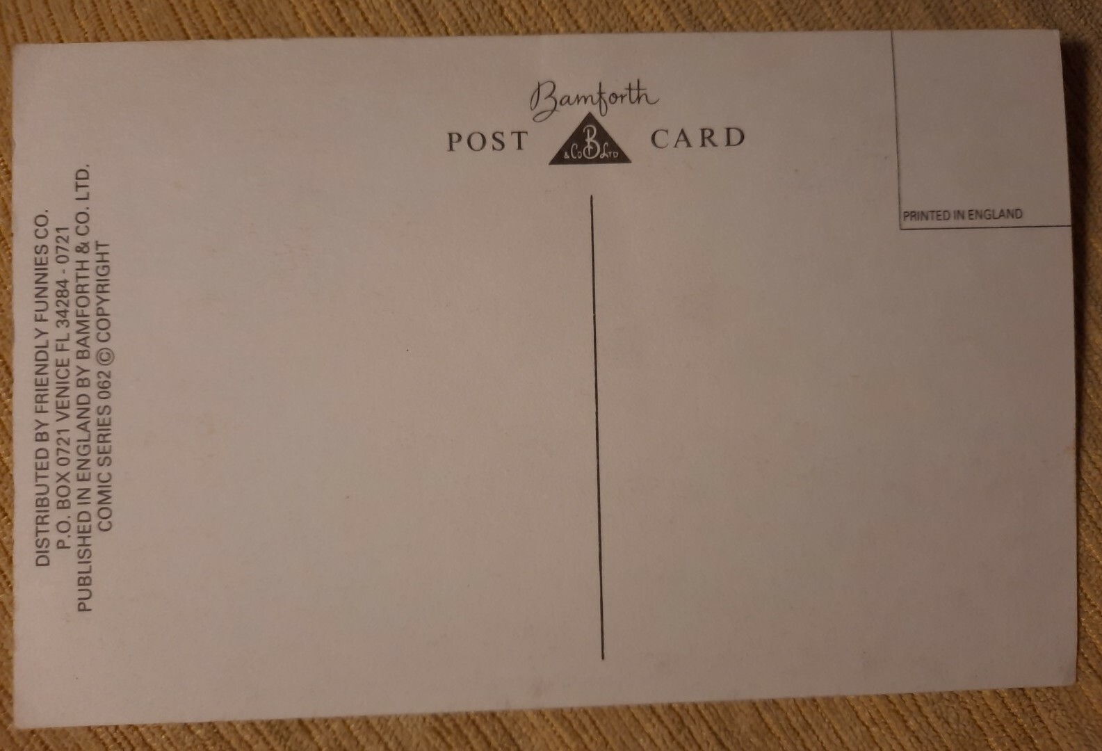 BAMFORTH Comic Saucy Seaside Black Triangle logo Postcard Comic Series ...