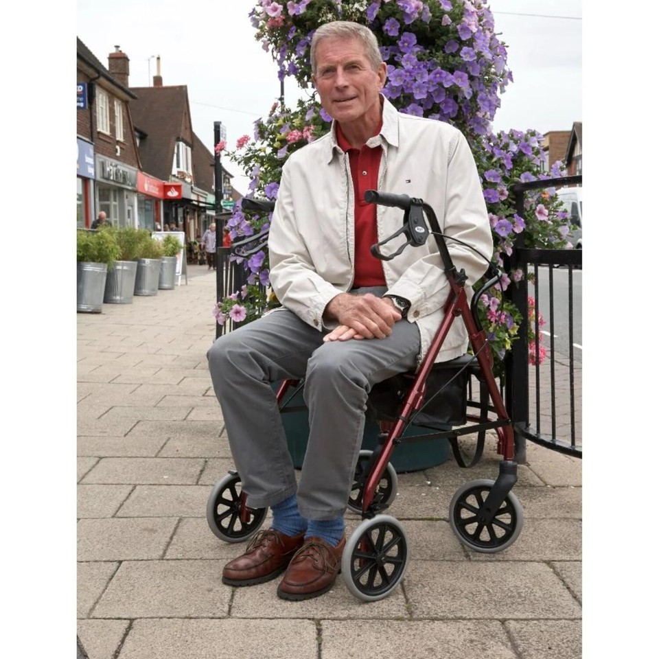 Days lightweight rollator mobility walker 4 wheeled walking aid - Large ...