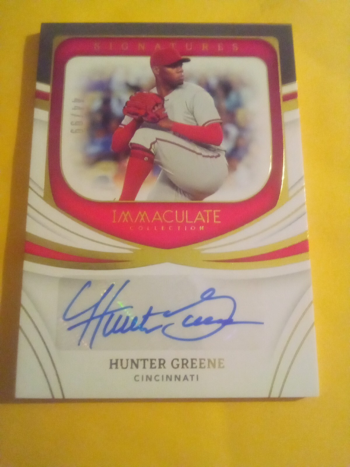 2022 Panini Immaculate Signatures Hunter Greene BEAUTIFUL Rookie Auto ...