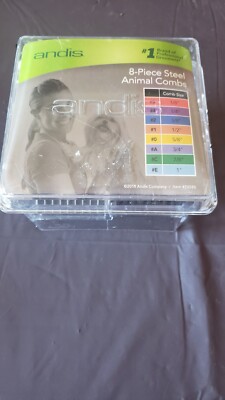 Andis 8 Piece Stainless Steel Animal Comb Set 24585 With Storage Box | eBay