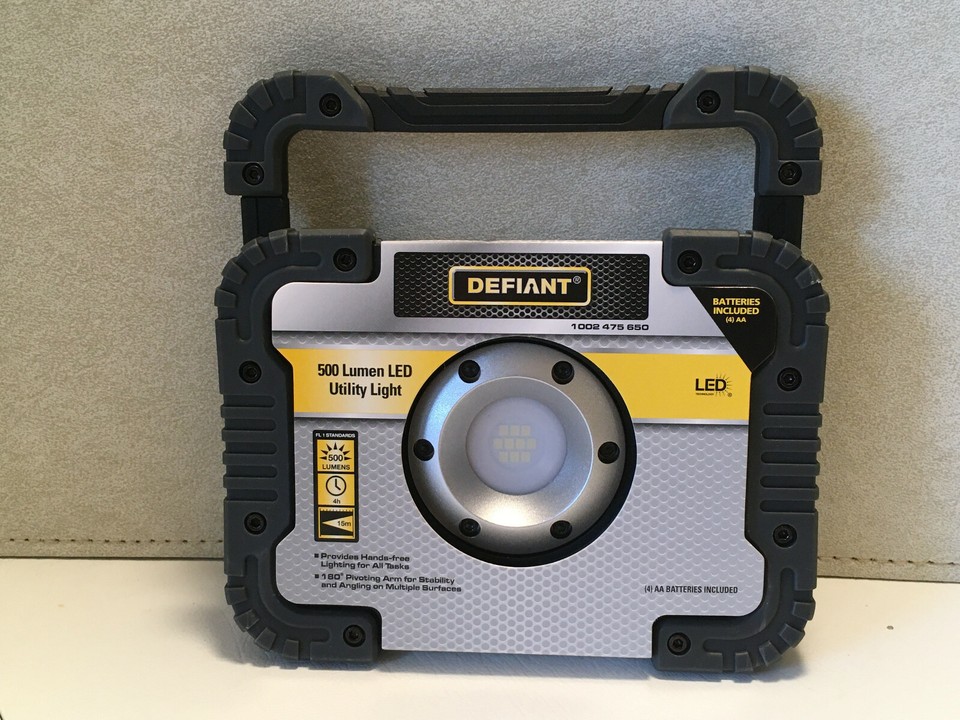 2 Defiant -Battery Operated Portable LED Utility & Emergency Lights ...