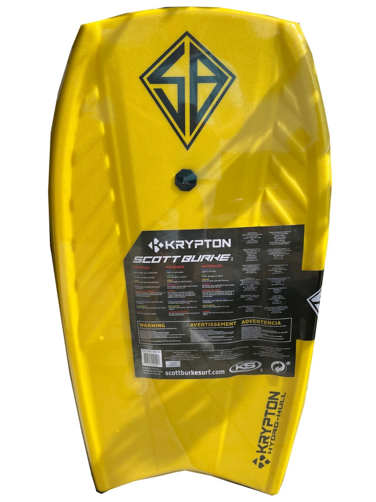 +Krypton+Scott+Burke+Hydro-Hull+Yellow+Color+BodyBoard+size+42%22%C3%97 ...