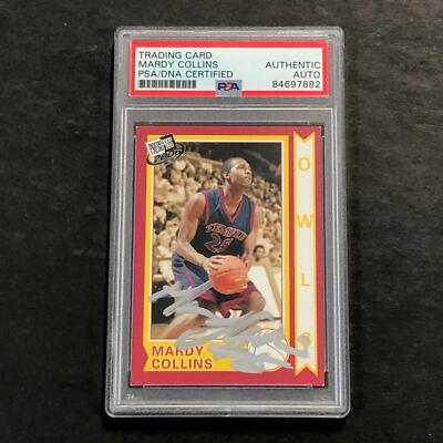 2006 PressPass #19 Mardy Collins Signed Card AUTO PSA Slabbed Temple | eBay