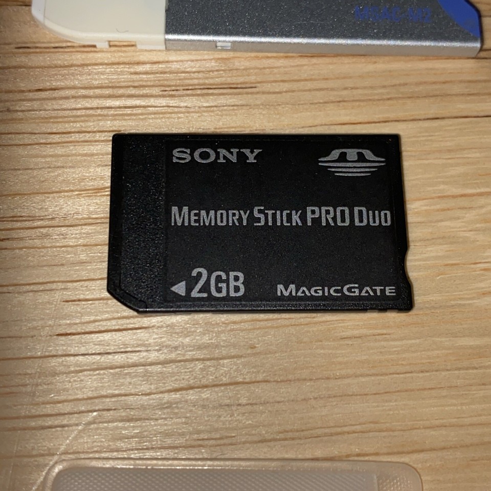 Sony OEM Memory Stick Duo Adapter MSAC-M2 W/ OEM 2GB Magic Gate Pro Duo ...