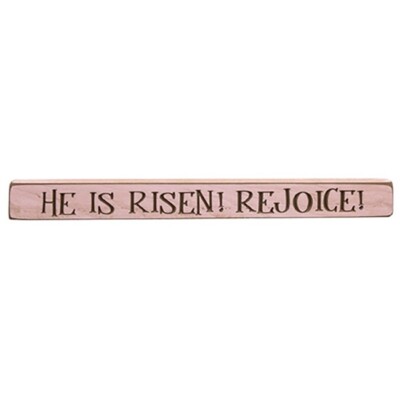He Is Risen Rejoice! Engraved Wood Sign 18" Long Easter Religious Light ...