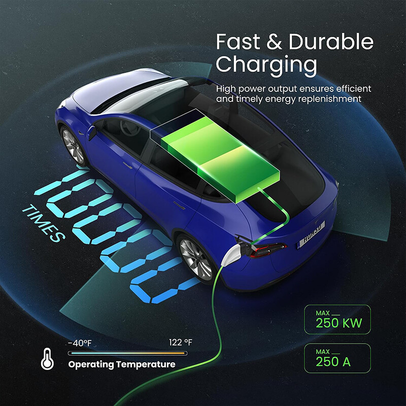 CCS1 to Tesla Adapter Supercharger for Model 3 Y X S Max 250kW DC Fast ...
