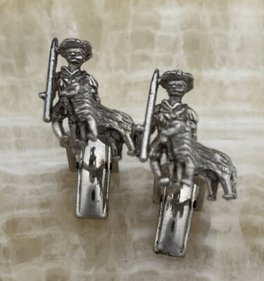 Vintage Cufflinks Silvertone Hunter Sheep Goat Herder Hipster Mid ...