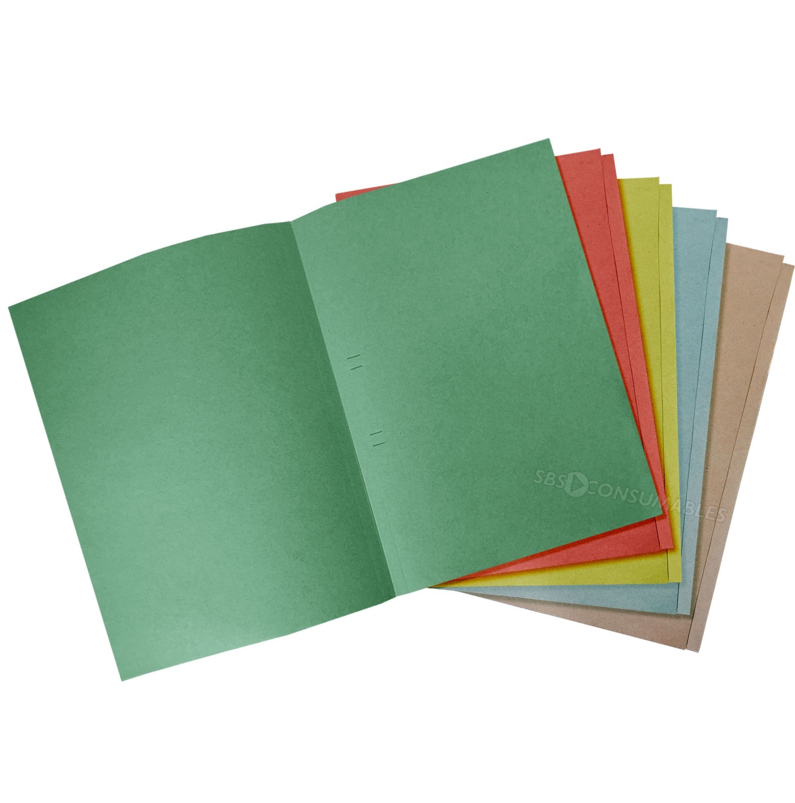 25 A4 Foolscap Square Cut Folders - 5 of each colour - document filing ...