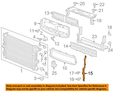 GM OEM 16-20 Envision Cooling Radiator Components-Bracket 22864686 | eBay