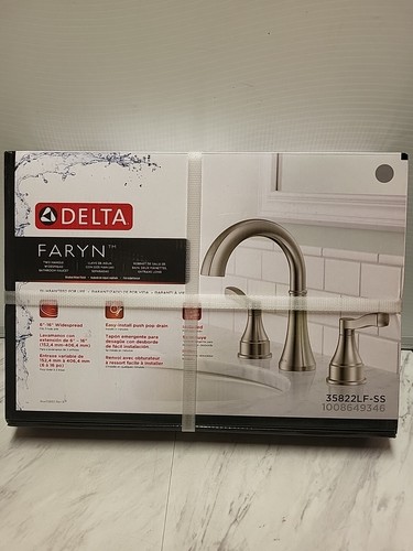Delta Faryn 35822LF -SS Two Handle Widespread Bathroom Faucet | eBay