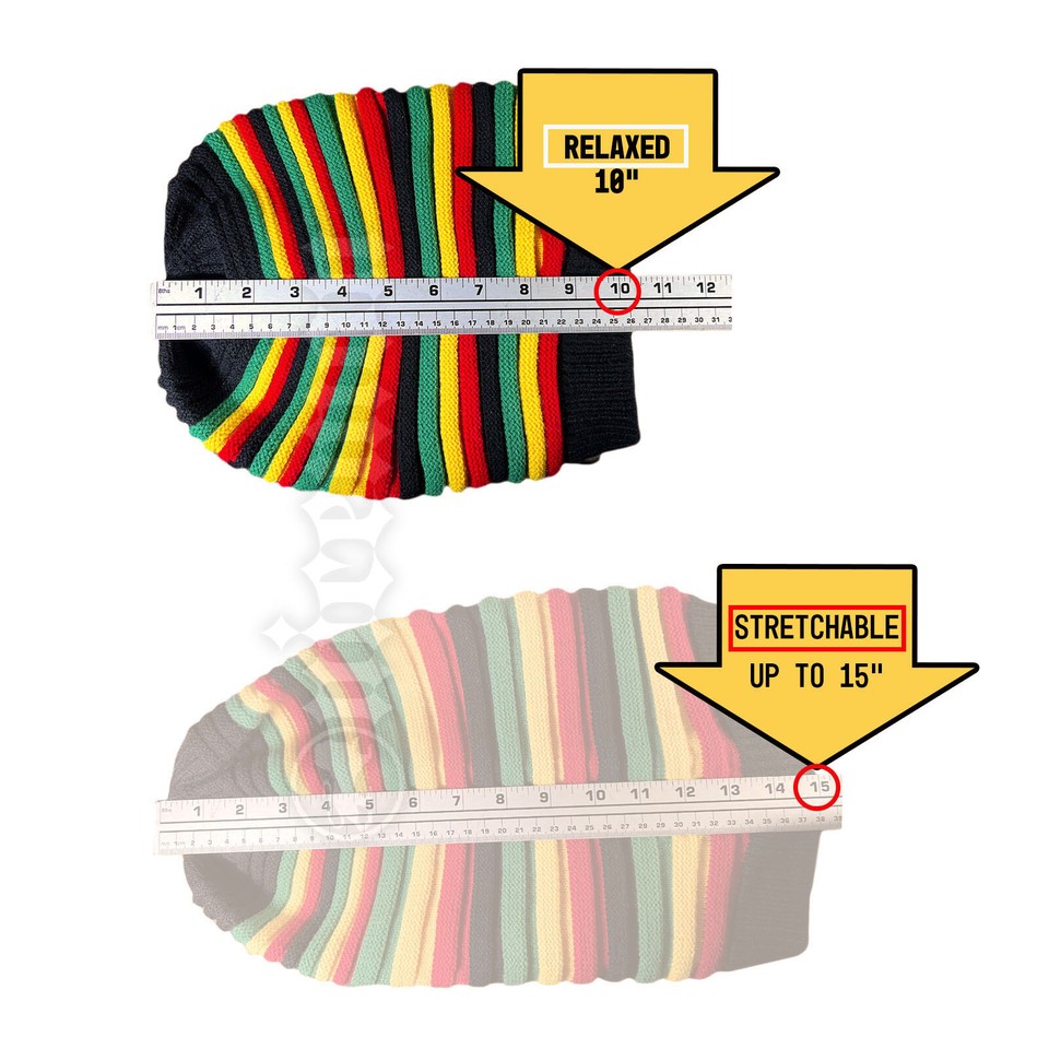 Large Rasta Tam Hat Cap Reggae Marley Dreads Rasta Jamaica Hats One ...