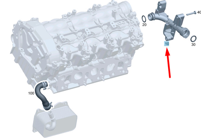 Mercedes-Benz Turbocharger Turbo-water Manifold A2762002052 for sale ...
