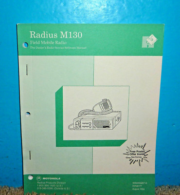 Motorola Radius M130 Field Mobile Radio Dealer Service Software Manual ...