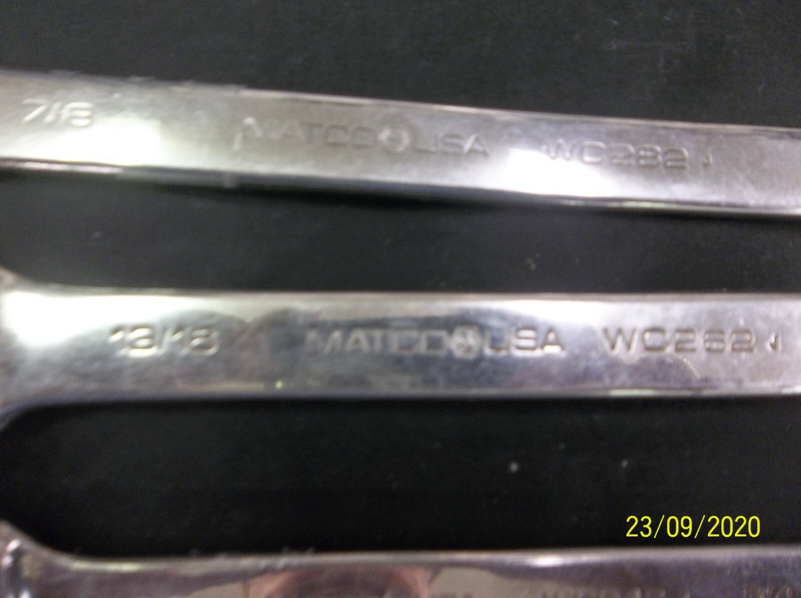 Matco 5 PEICE Combination Wrench Set Standard SAE 12PT. 5/8 11/16 3/4 ...