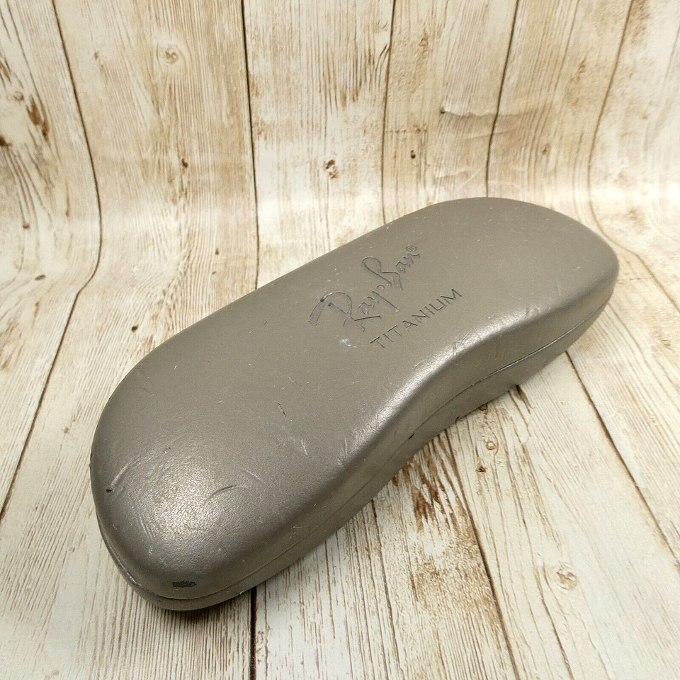 Ray-Ban Titanium Eyeglasses Gray Hard Clam Shell CASE ONLY | eBay