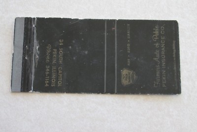 g452 Matchbook cover Vintage Farmers Auto Pekin Insurance Co Illinois ...