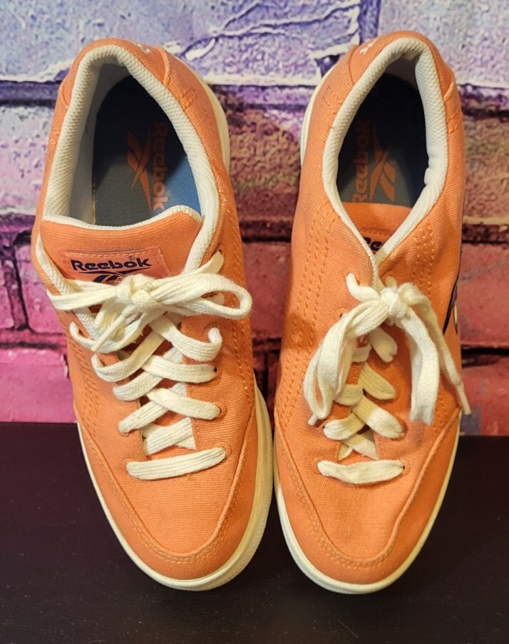 REEBOK Canvas Retro Classic Orange Fashion Sneakers S… - Gem