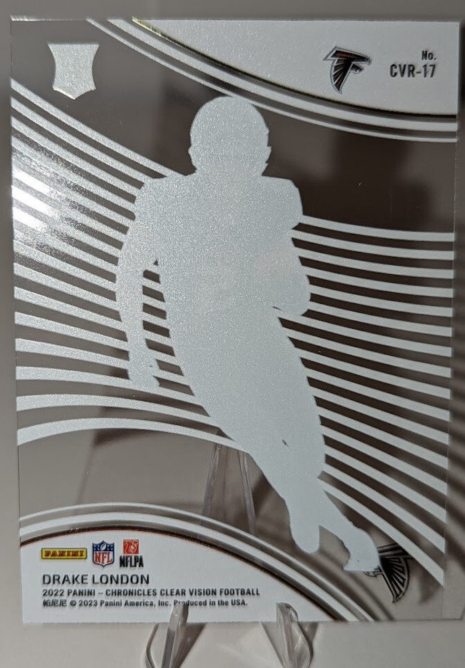 Drake London 2022 Panini Chronicles Clear Vision Rookie Atlanta Falcons ...