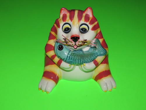 CAT BANK BELLA CASA J. SUMMER BY GANZ CERAMIC Vtg | eBay