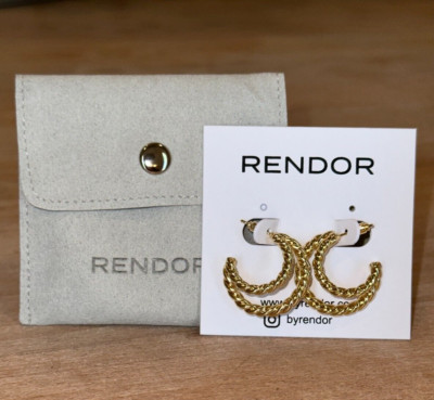 Rendor Gold Rope Hoop Earrings | eBay
