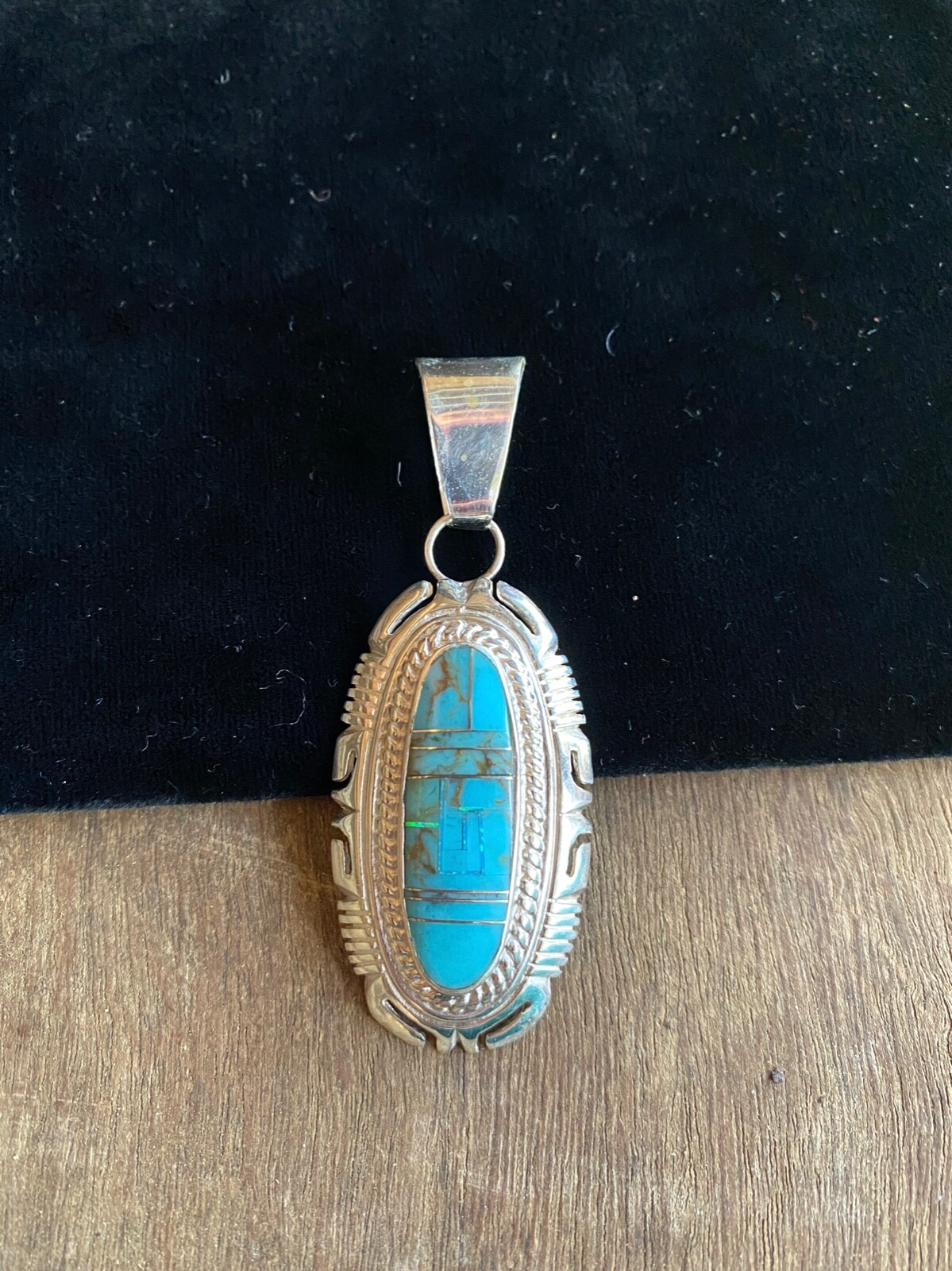 Native American Inlay Turquoise and Sterling Silver P… - Gem