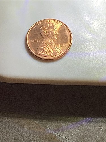 Beautiful 1997 Penny, Multiple Grease Error Coin: Faint LIB, Date ...