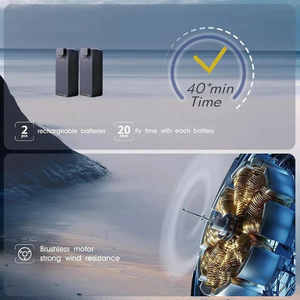 Chubory f89 Brushless Super Endurance Foldable Quadcopter Drone 60 ...