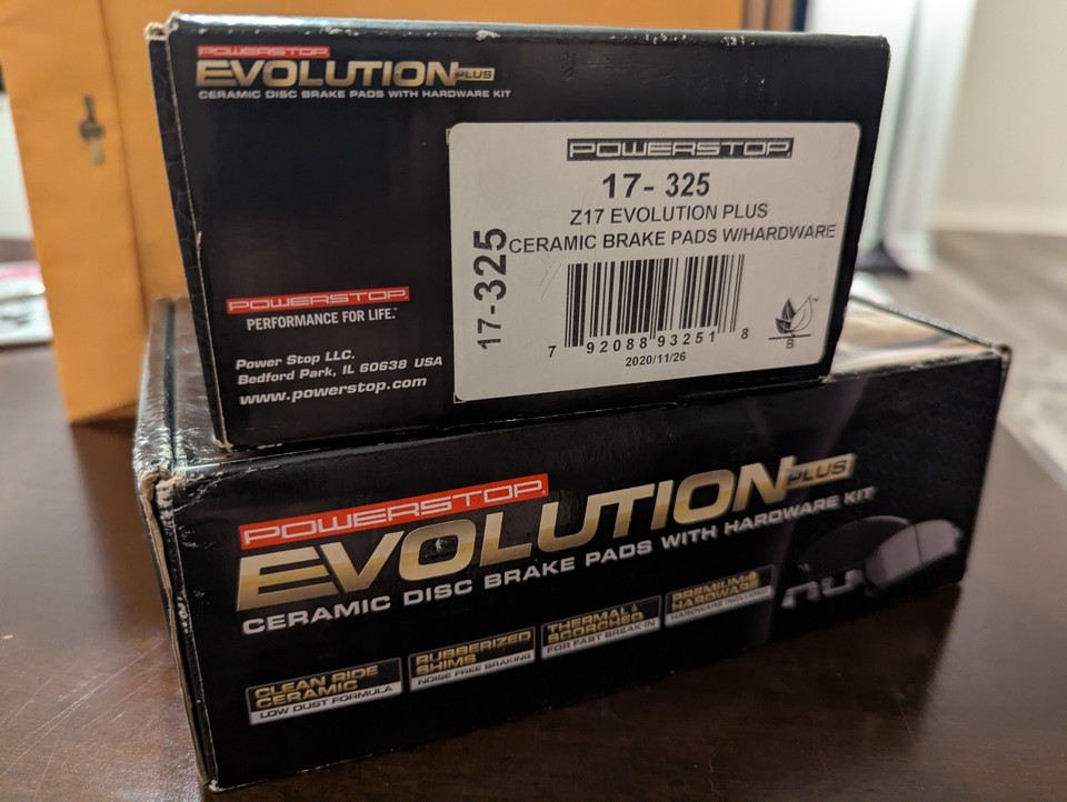 17-707 and 17-325 Evolution Plus Ceramic Brake Pads with Mounting ...