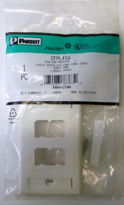 10 Count Pack Panduit CFPL4IW Pan-Net Mini-Com Classic Faceplate Single ...