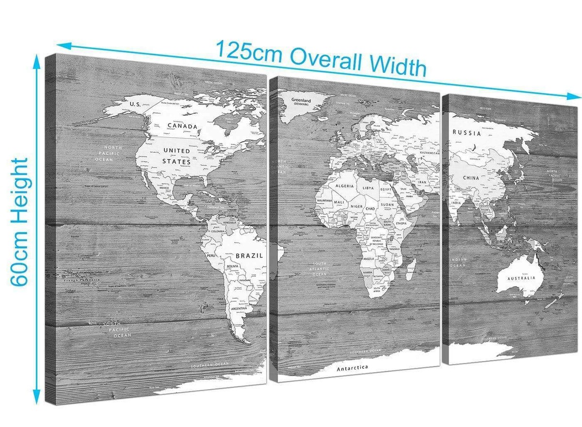 World Atlas Black And White