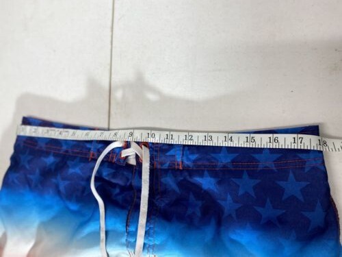 SPEEDO Swim Trunks Board Shorts American USA Flag Ombre Fade Patriotic ...