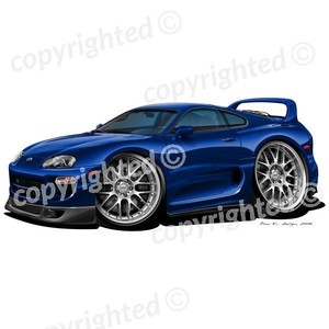To Fit Toyota Supra MK4 Turbo - Vinyl Wall Art Sticker - Blue | eBay