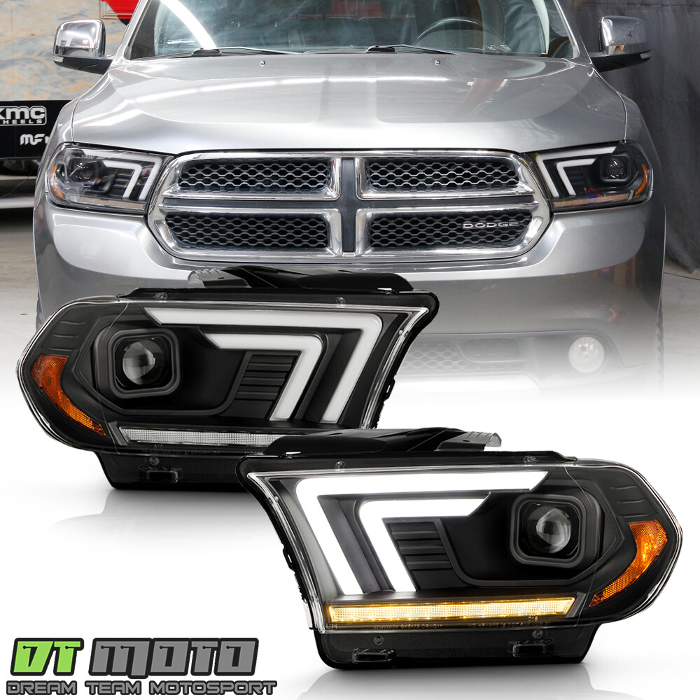 2011-2013 Dodge Durango DRL Light Bar Headlights w/Sequential LED ...