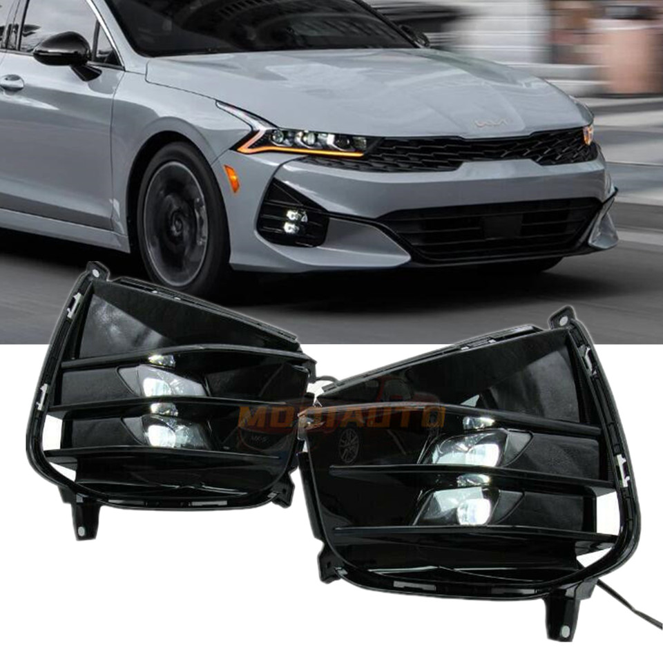 Fog Lamp LED DRL Daytime Running Light Fog Lights For 2021-24 Kia K5 GT ...