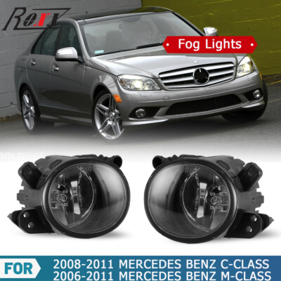 Clear Lens Fog Lights For Mercedes Benz M-Class Driving Bumper Lamps ...
