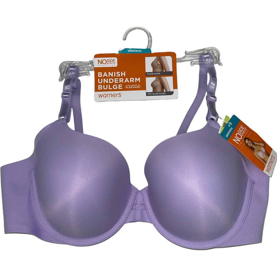Warner's Bra Underwire Full Coverage Side Smoothing Support No Side ...