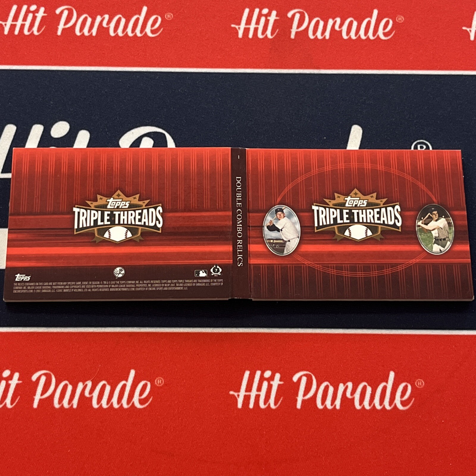 2007 Topps Triple Threads Booklet Mickey Mantle Joe DiMaggio /36 Jersey ...
