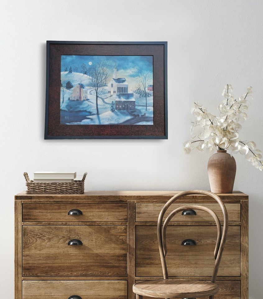 Elizabeth F Gilkey (EFG) "Winter Twilight" 1990 Print Framed | eBay