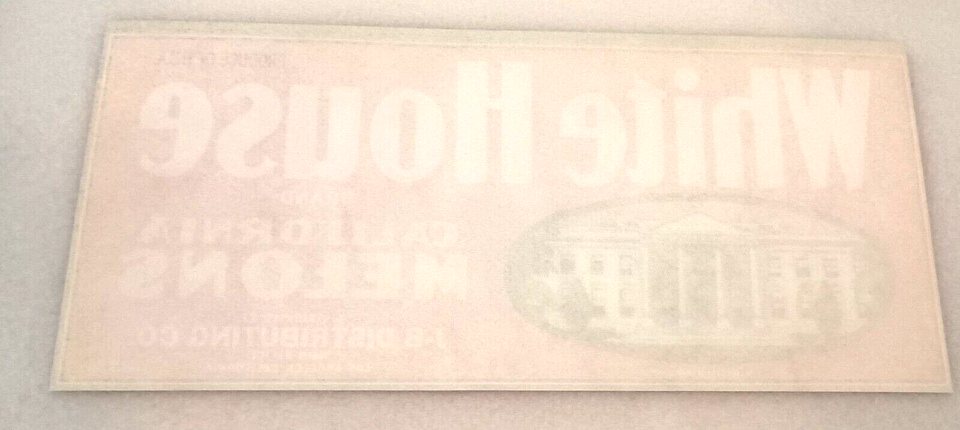 Huge Vtg White House Brand Los Angles CA Melons Crate Label NOS New ...