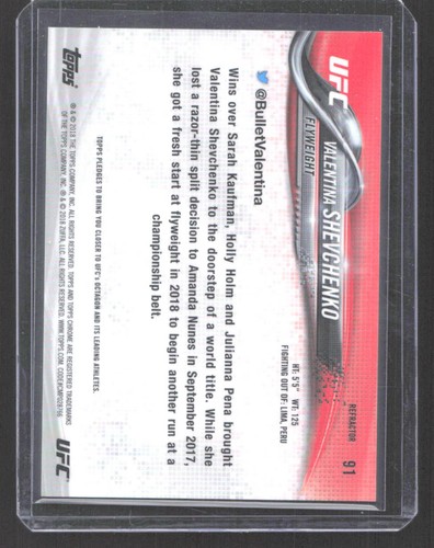 2018 Topps Chrome UFC #91 Valentina Shevchenko Refractor | eBay