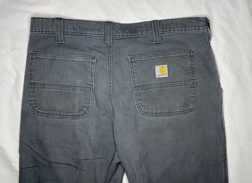 Carhartt Canvas Pants Mens 36x30 Gray Slim Fit Work 102821-029 | eBay