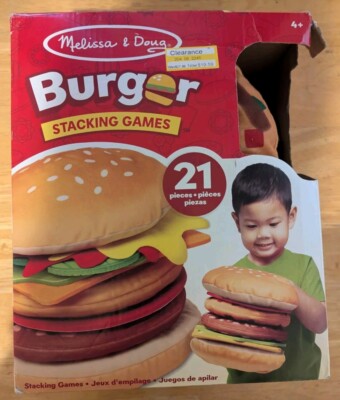 Melissa & Doug Burger Matching, Catching, and Stacking Games | eBay