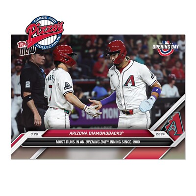 Arizona Diamondbacks Most Opening Day Runs 2024 MLB TOPPS NOW Card 15 ...